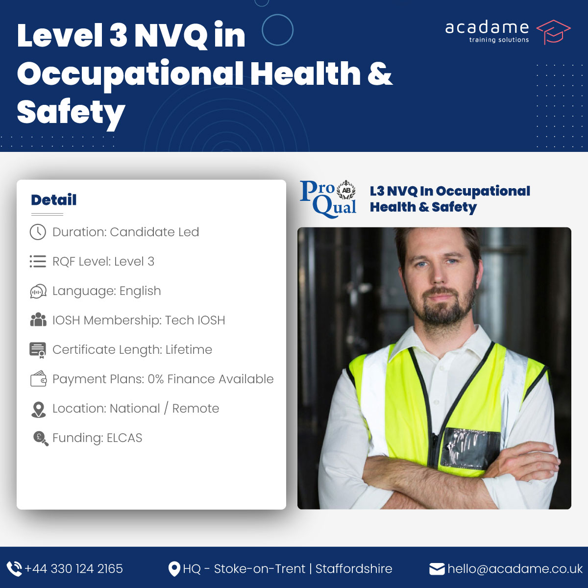 Level 3 NVQ in Occupational Health and Safety | Health & Safety NVQs | Acadame